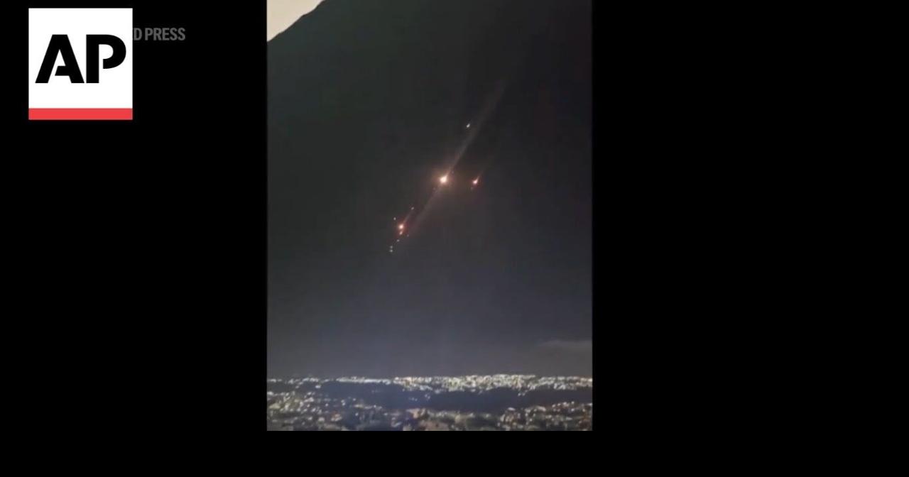 Projectiles seen in skies above Jordan as Iran fires missiles at Israel ...