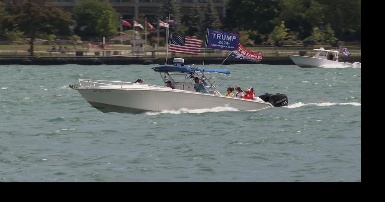 MAGA Boat Parade sails into Detroit as former President Donald Trump ...