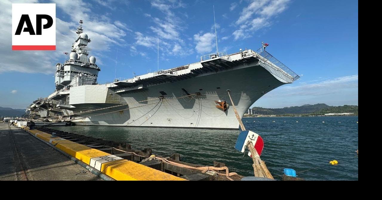 French aircraft carrier docks in Philippines after joint combat drills ...