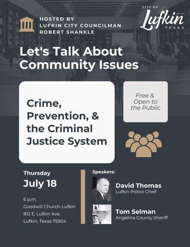 Community meeting to be held by Shankle | Community | lufkindailynews.com