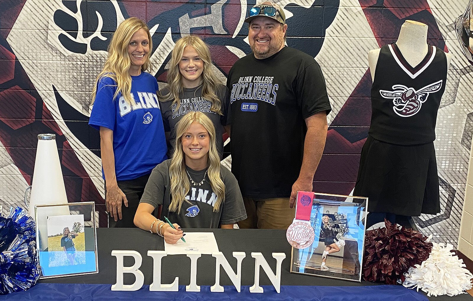Hudson's Shoemaker signs letter of intent to cheer for Blinn | High ...