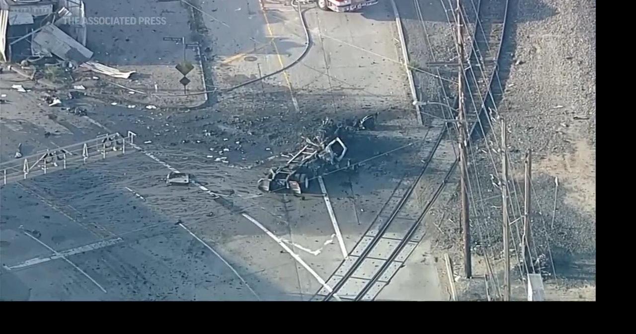 Burning truck fuel tank explosion injures 9 Los Angeles firefighters ...