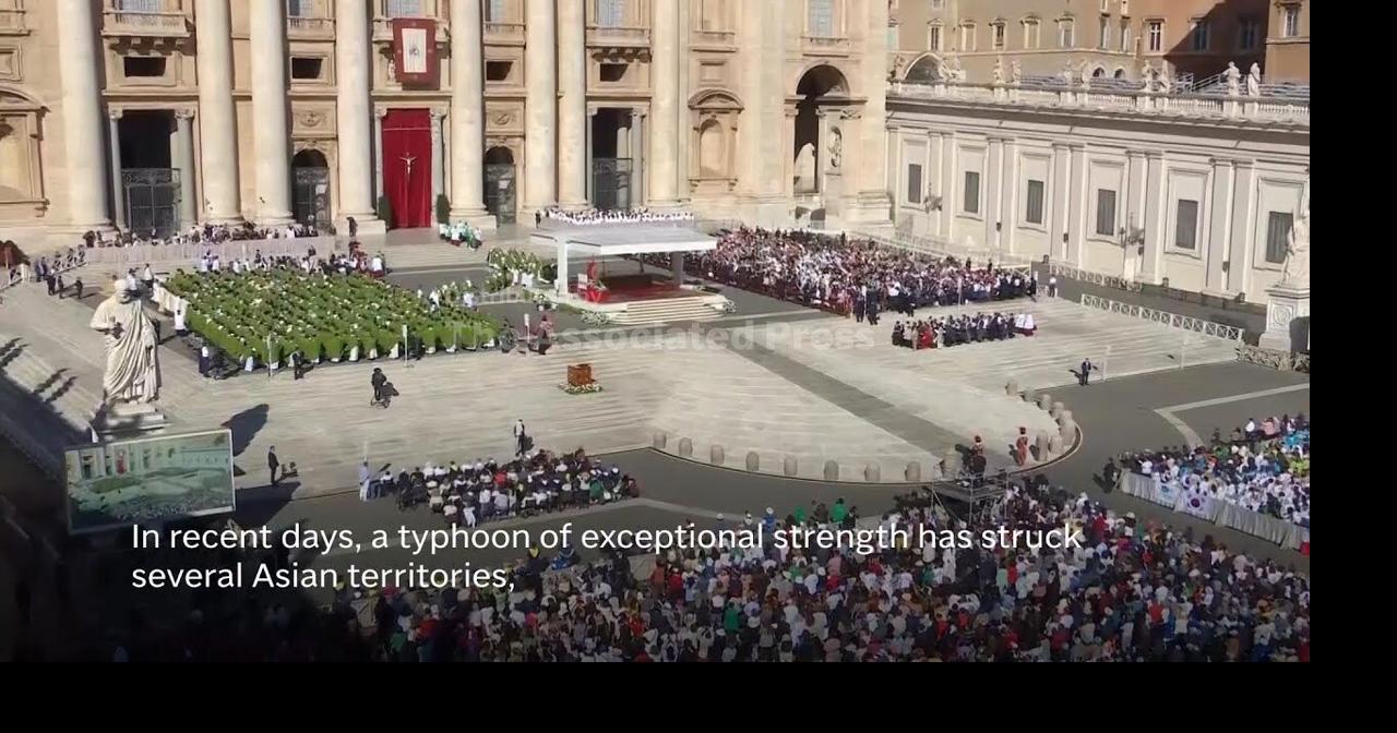 Pope Leo XIV prays for victims of Typhoon Bualoi across Asia | Ap Video ...
