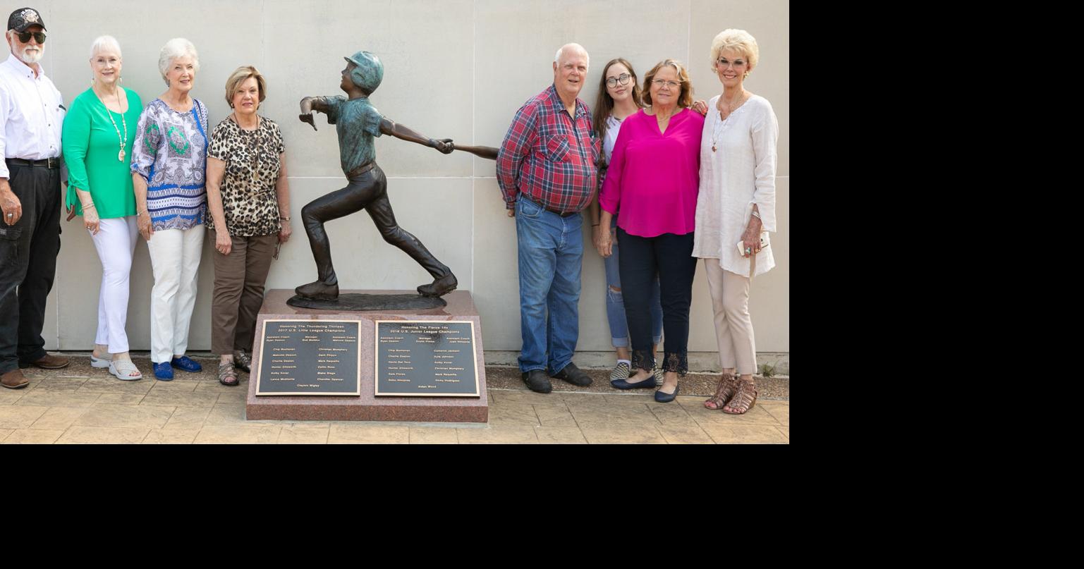 Bronze statue for Lufkin baseball teams erected at convention center ...