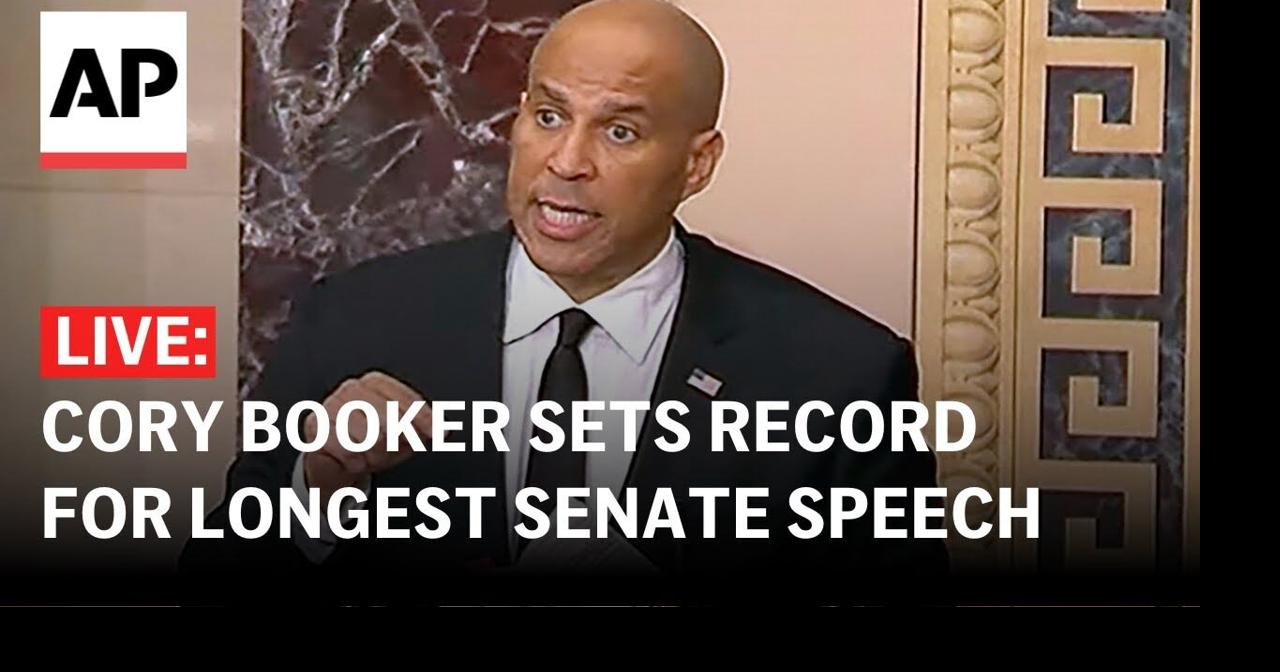 LIVE: Cory Booker sets record for longest Senate floor speech | Ap ...