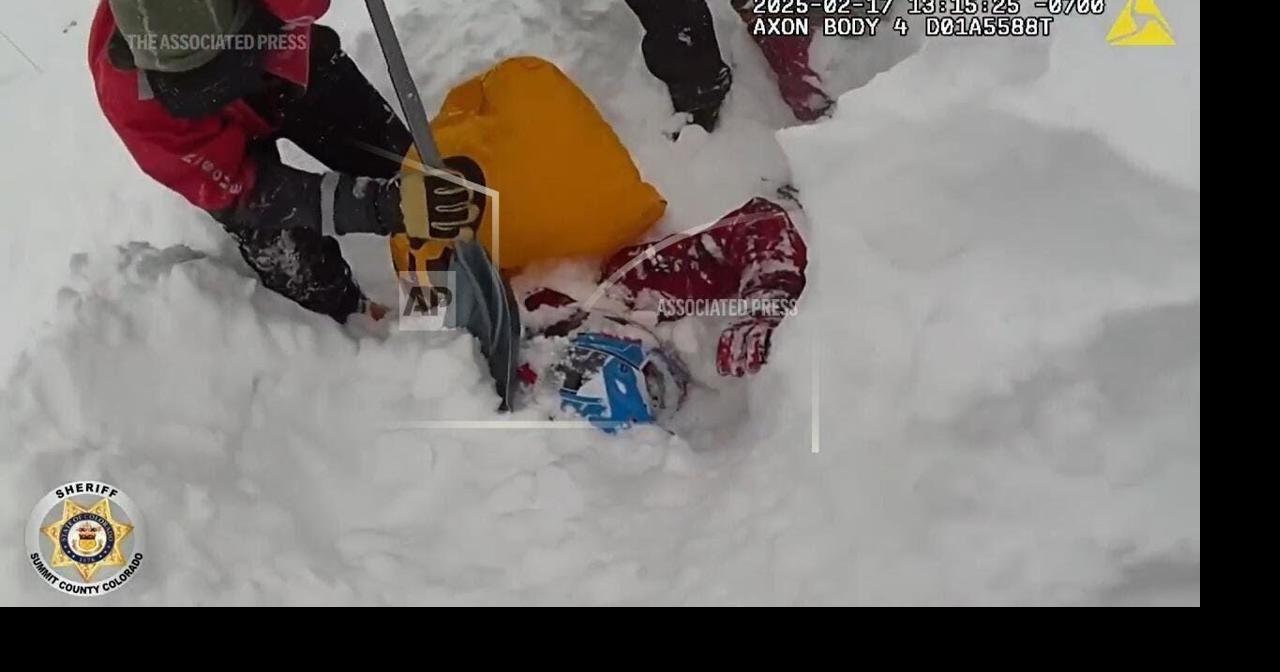 Dramatic rescue of an avalanche victim in Colorado being dug out from ...