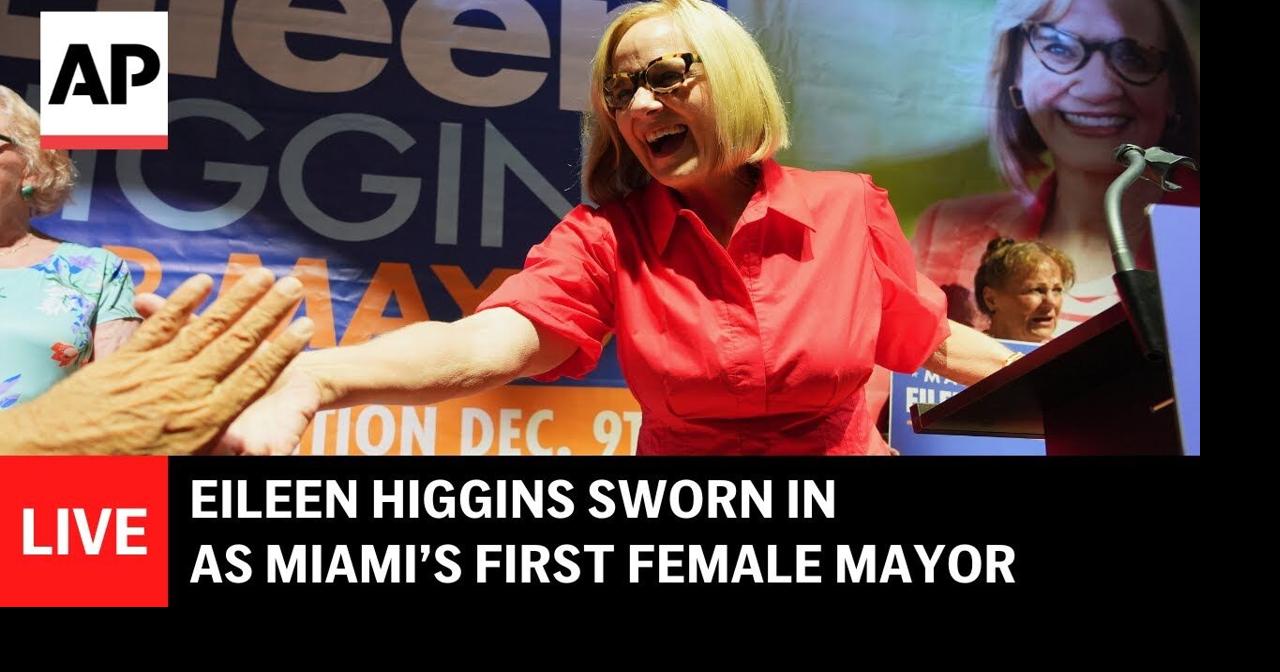 LIVE: Eileen Higgins sworn in as Miami’s first female mayor | Ap Video ...