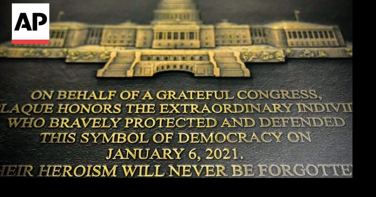 Nearly 100 members of Congress display Jan. 6 plaques honoring police ...