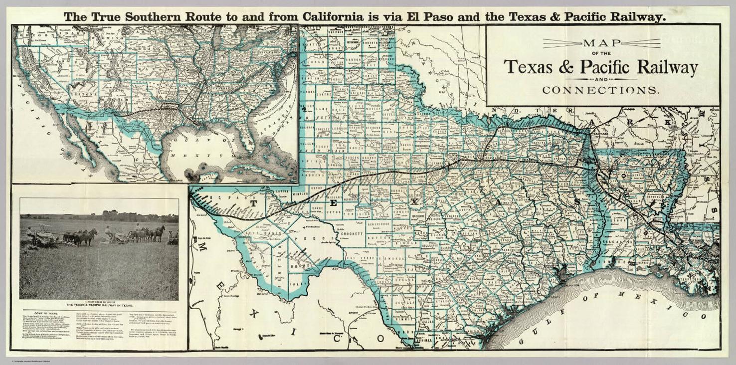 ALL THINGS HISTORICAL: Connecting Texas: The Texas and Pacific Railroad ...