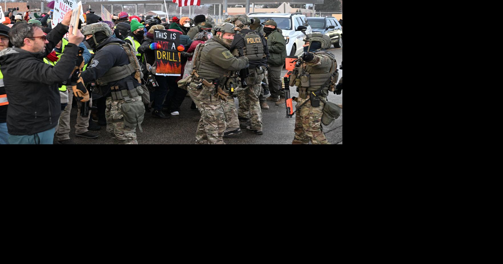 Anti-ICE protesters assemble across the US after shootings in ...