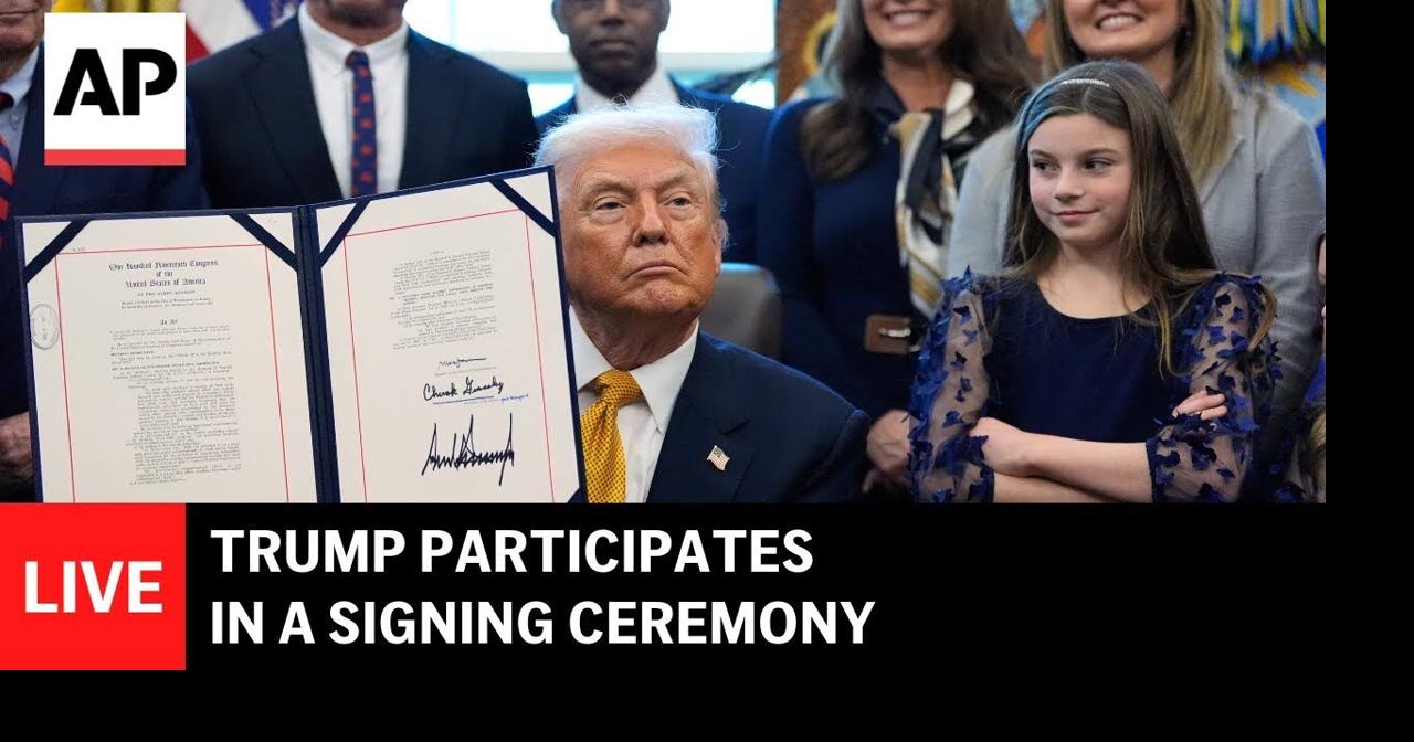 LIVE: Trump participates in a signing ceremony | Ap Video ...