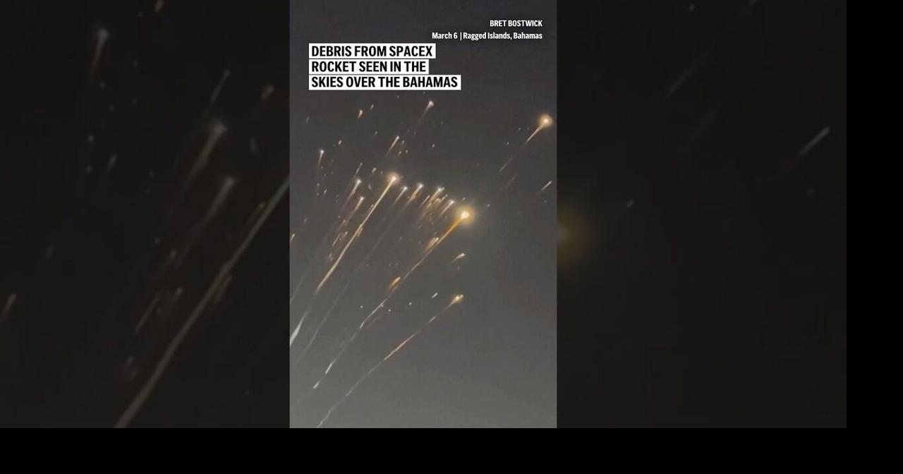 Debris from SpaceX rocket seen in the Bahamas | Ap Video ...