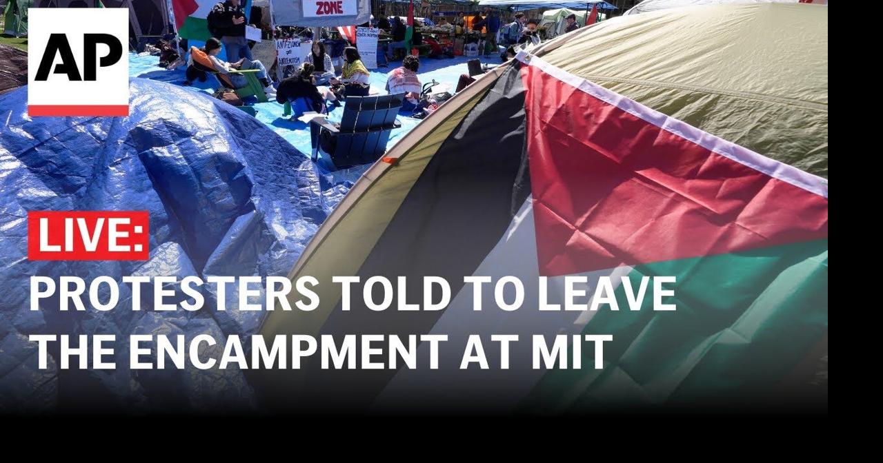 LIVE: Protesters told they must leave the encampment at MIT | Ap Video ...