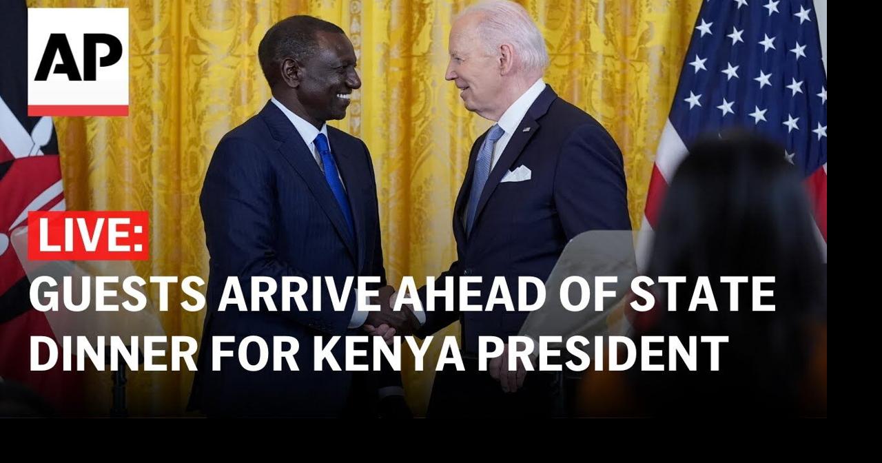 LIVE: Guests arrive to White House state dinner for Kenya President ...