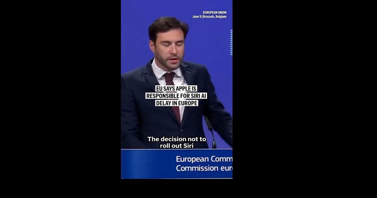 EU says Apple is responsible for Siri AI delay in Europe | Ap Video ...