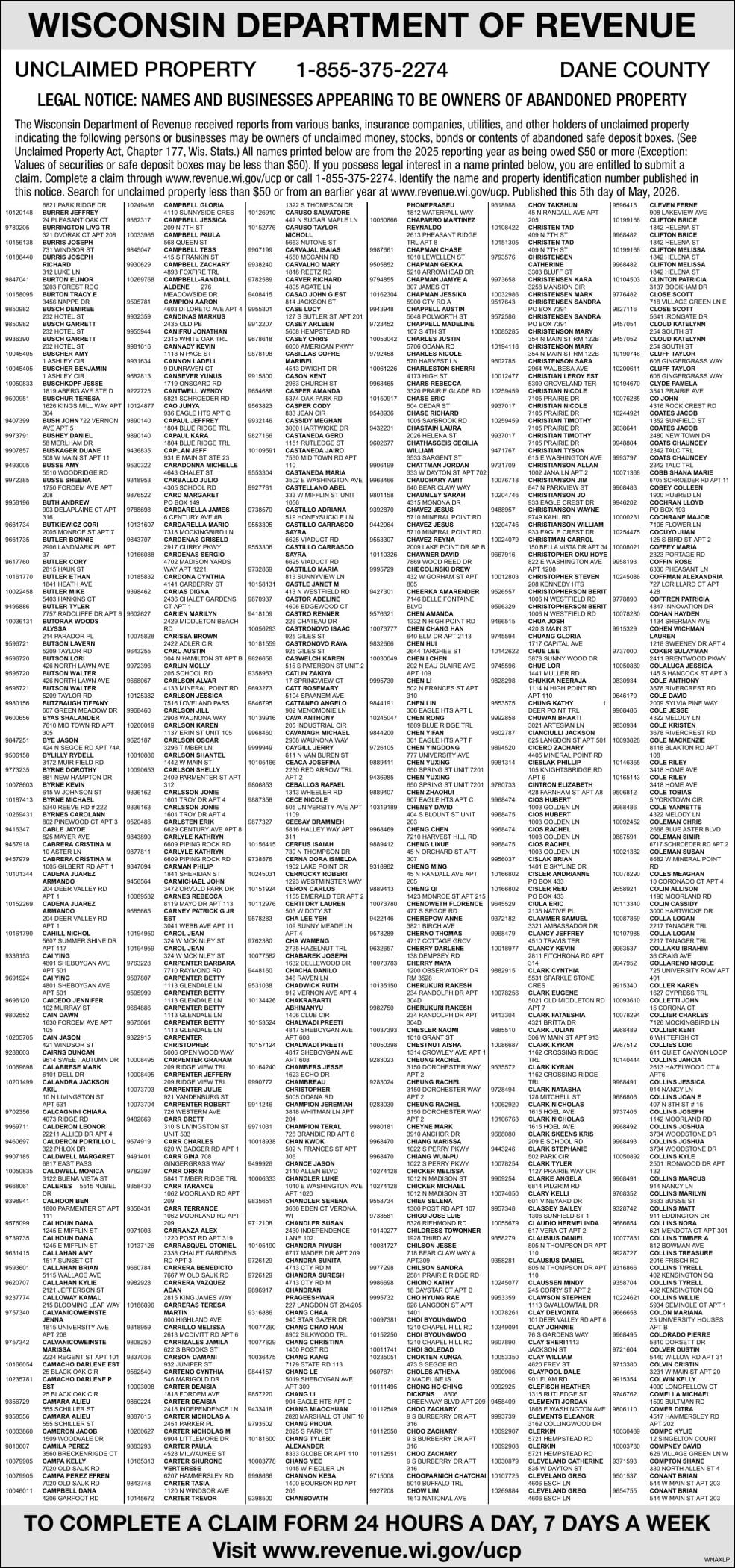 Customized Newspaper Advertising/cna - Ad from 2026-05-05