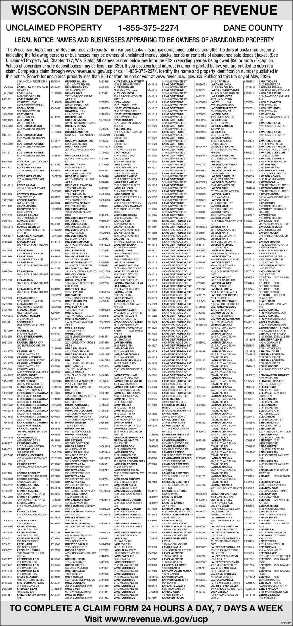Customized Newspaper Advertising/cna - Ad from 2026-05-05