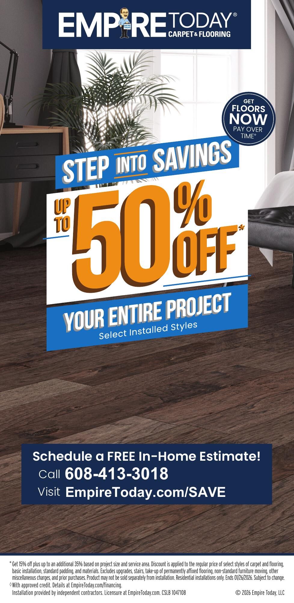 Empire Today Carpet & Flooring - Salt Lake Tribune - Ad from 2026-01-09