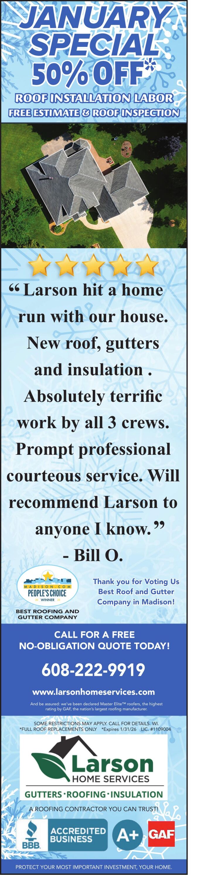 Larson Home Services - Ad from 2026-01-18