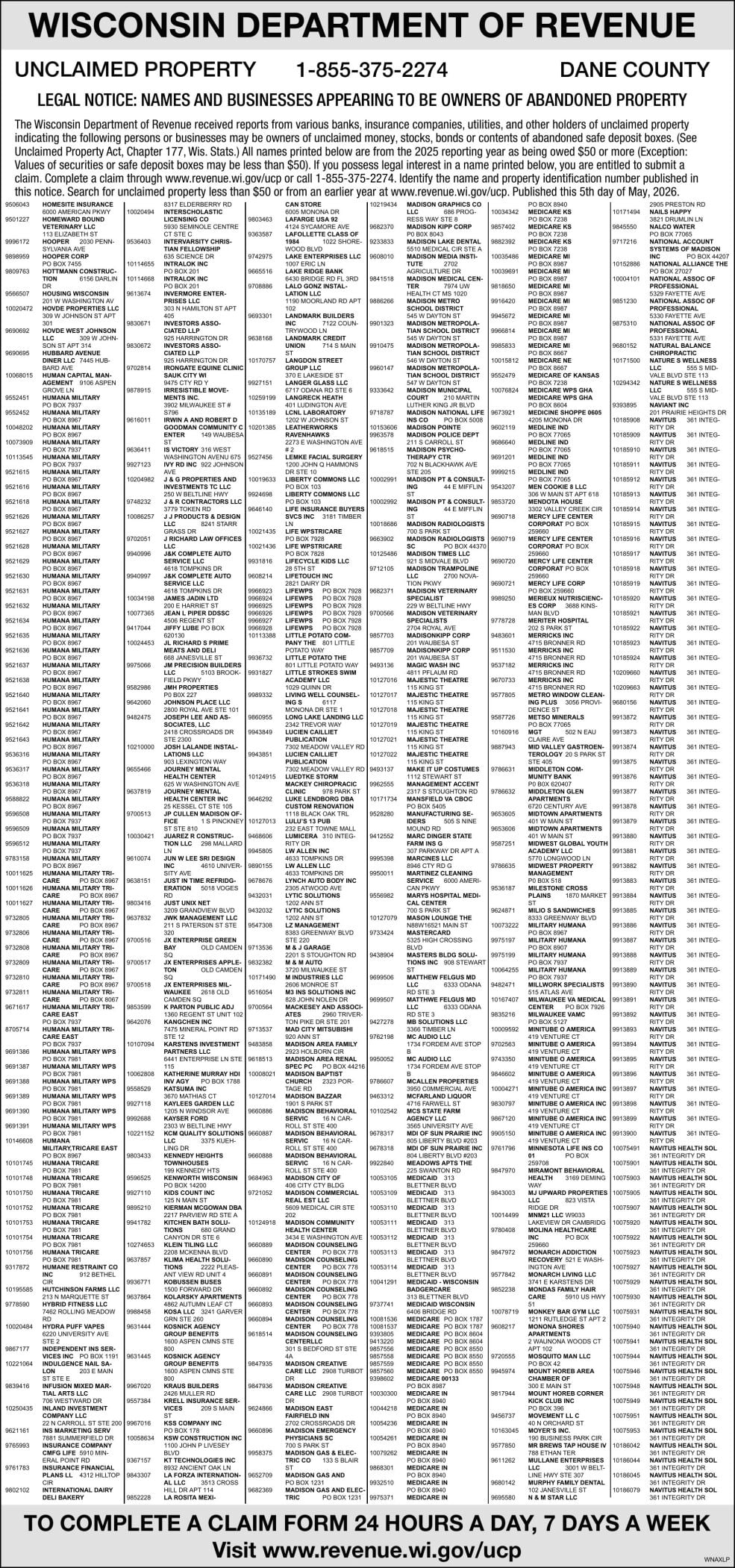 Customized Newspaper Advertising/cna - Ad from 2026-05-05