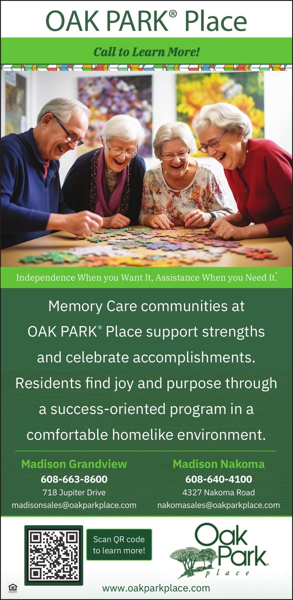 OAK PARK NURSING AND REHABILITATION - Ad from 2026-02-01
