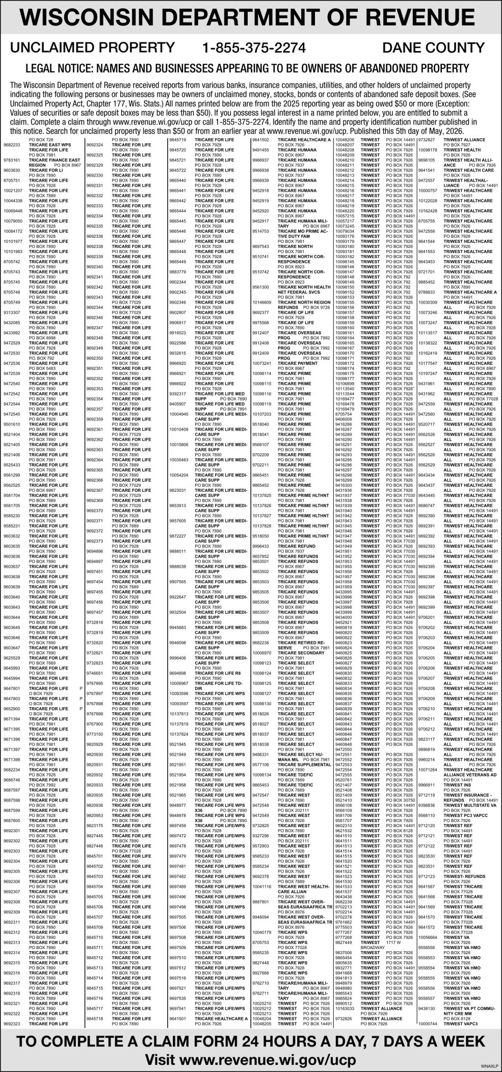 Customized Newspaper Advertising/cna - Ad from 2026-05-05