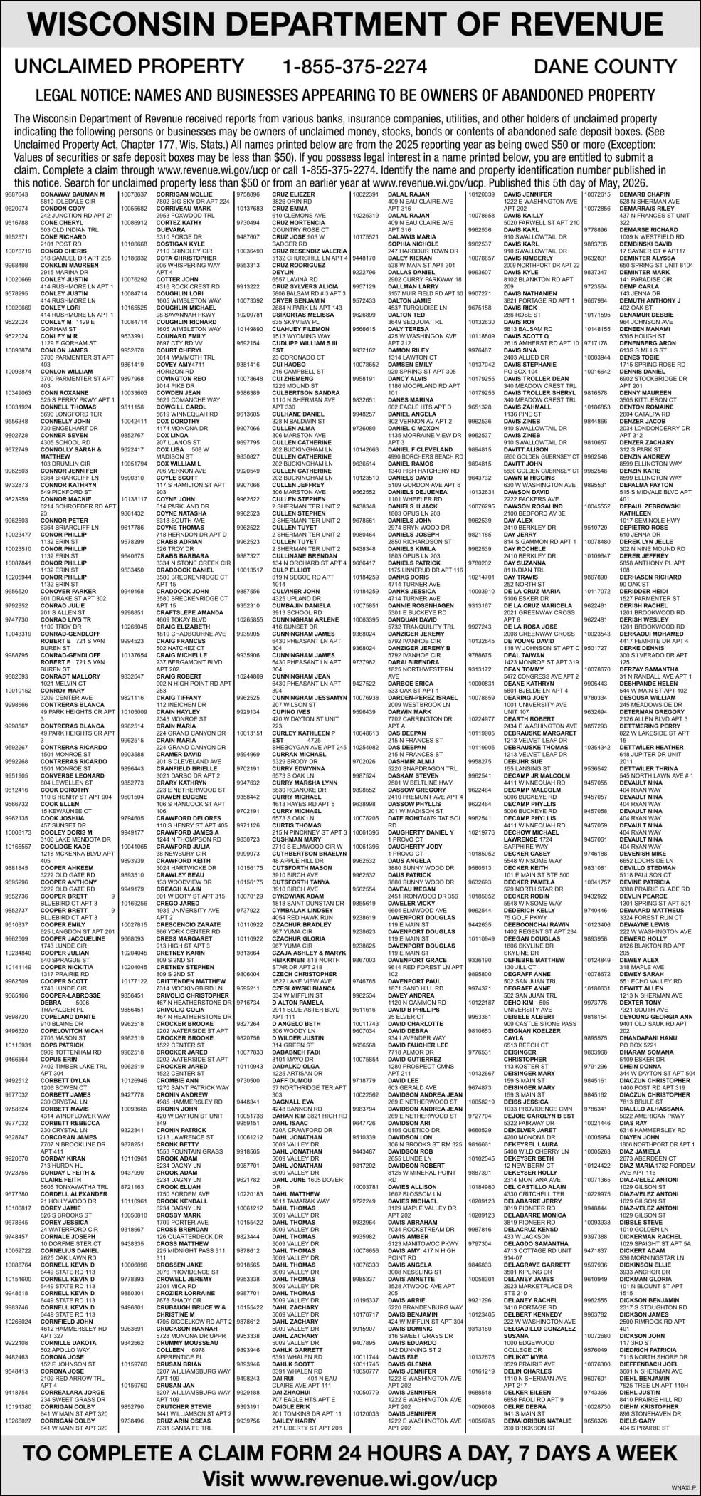 Customized Newspaper Advertising/cna - Ad from 2026-05-05