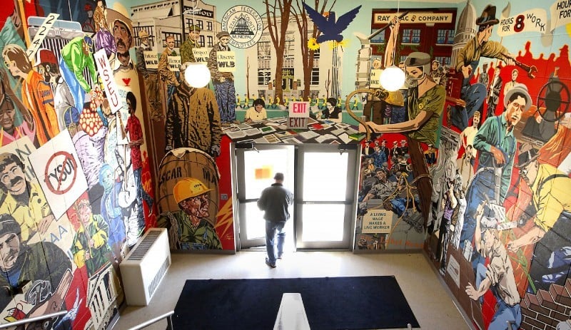 New mural depicts the history of labor movements in Wisconsin