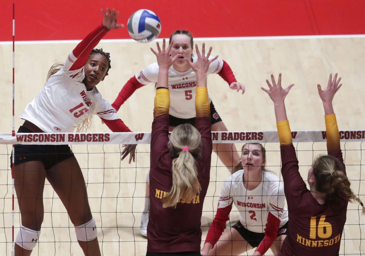 How Jade Demps is adding a new wrinkle to the Badgers volleyball attack