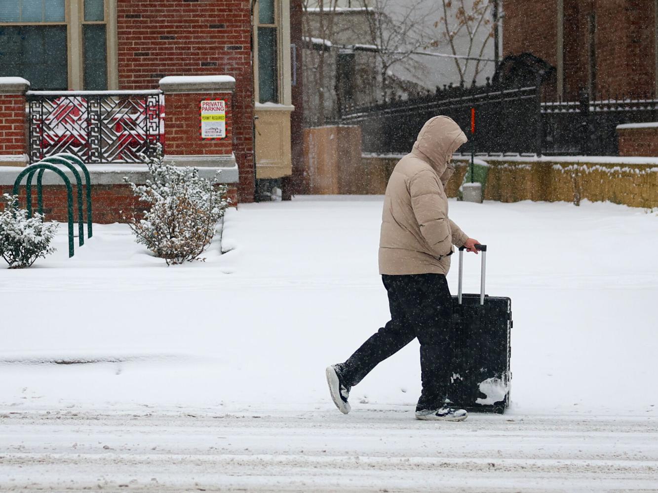 How much snow fell in Madison in 24 hours?