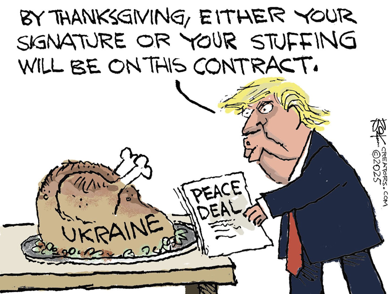 5 political cartoons parse peace talks between Ukraine, Russia