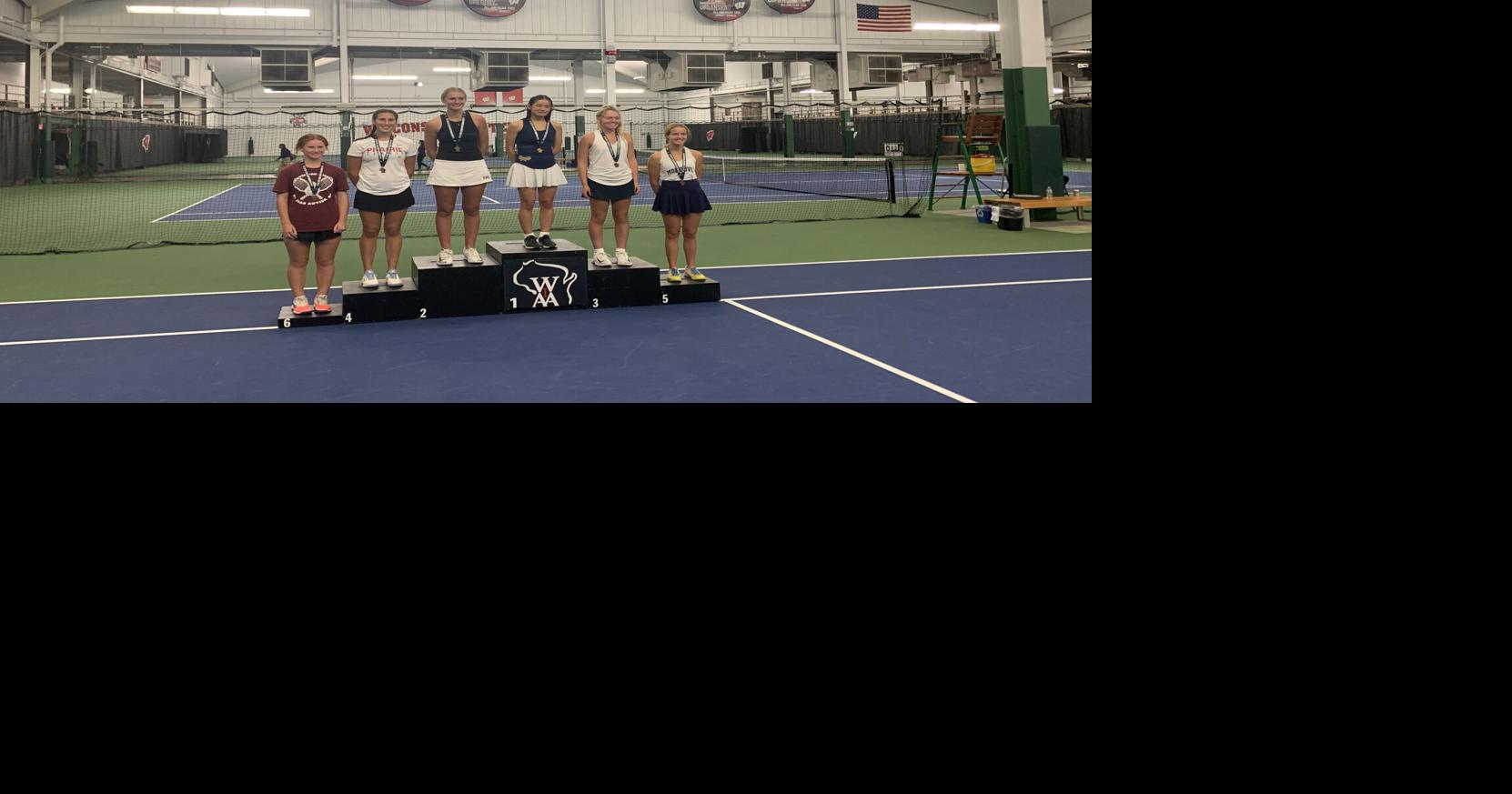 WIAA Division 2 singles podium with Lily Olson