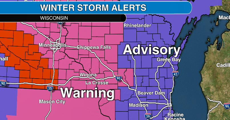 Full details on the winter storm set to sweep across Wisconsin