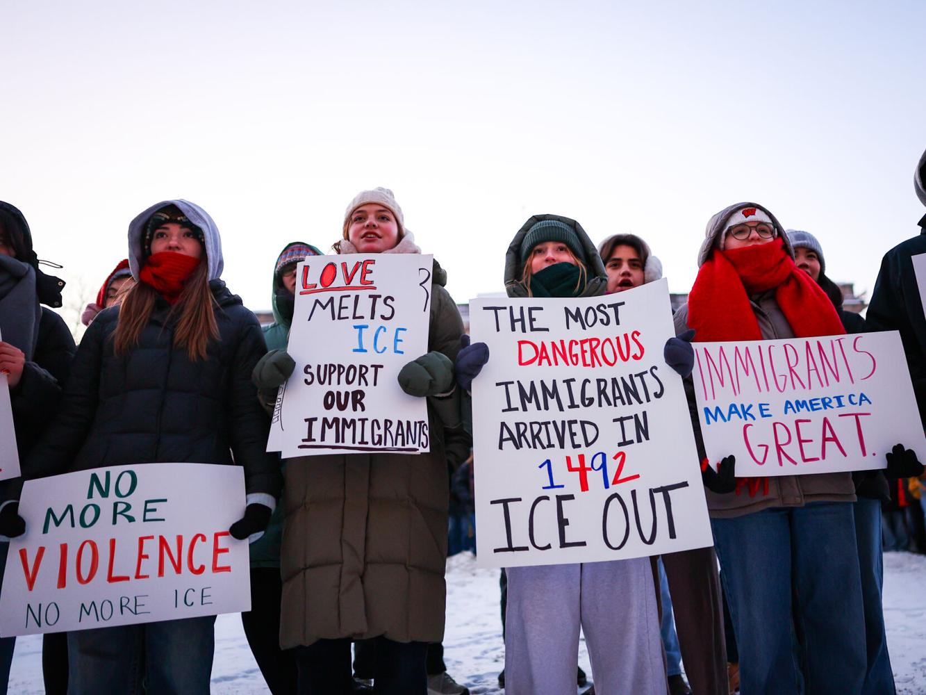 Photos: UW-Madison students protest ICE activity across the country