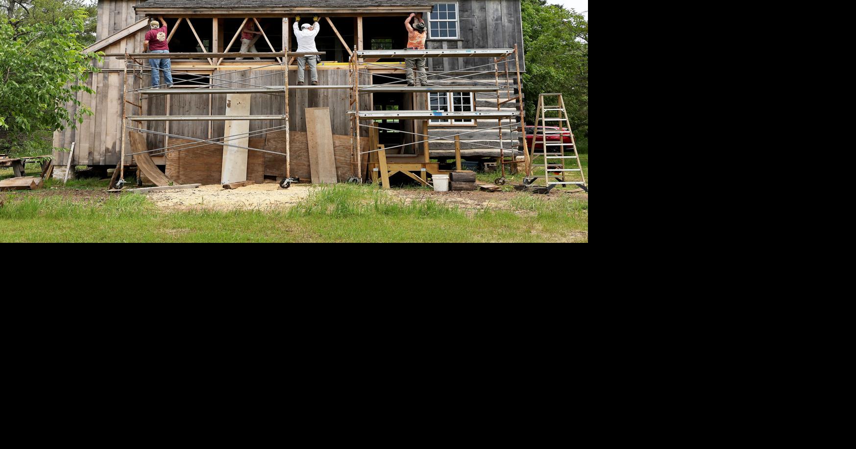 Historic Wisconsin cabin rebuilt using hand tools
