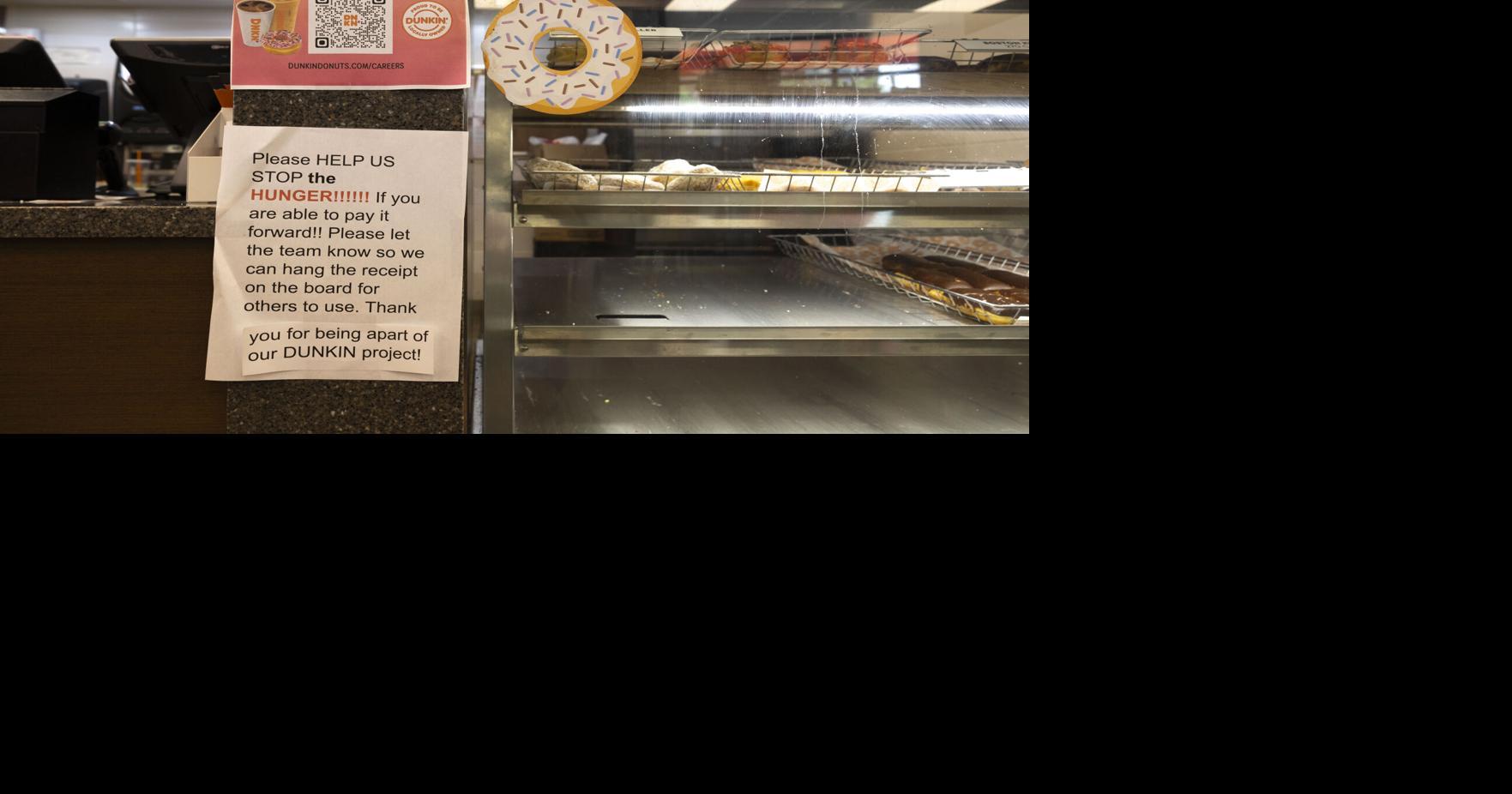 One Dunkin' worker convinced strangers to give free meals