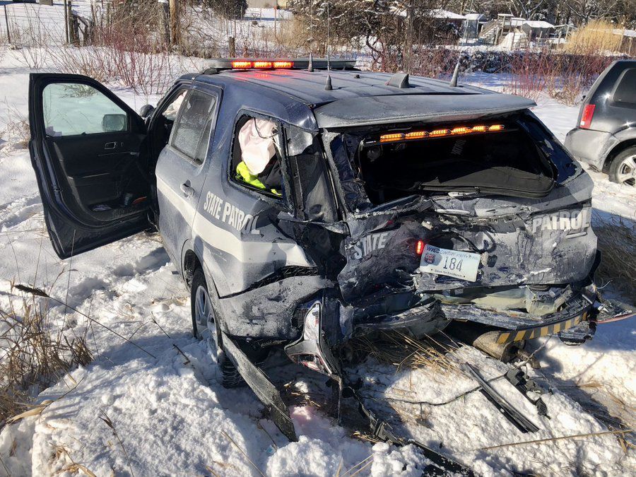 State trooper injured after cruiser struck in Columbia County ...