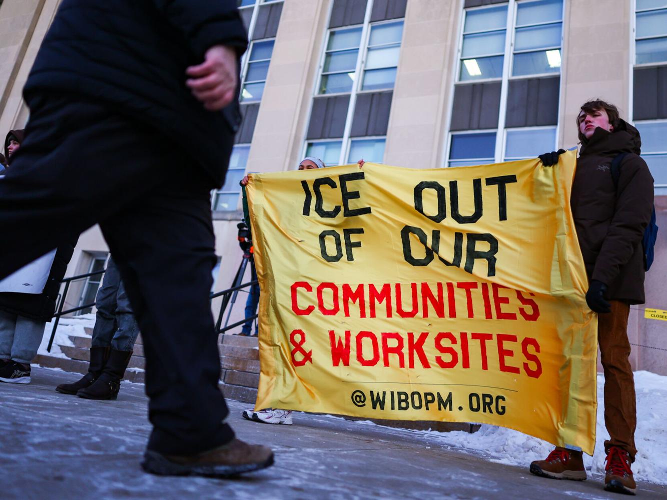 Photos: UW-Madison students protest ICE activity across the country