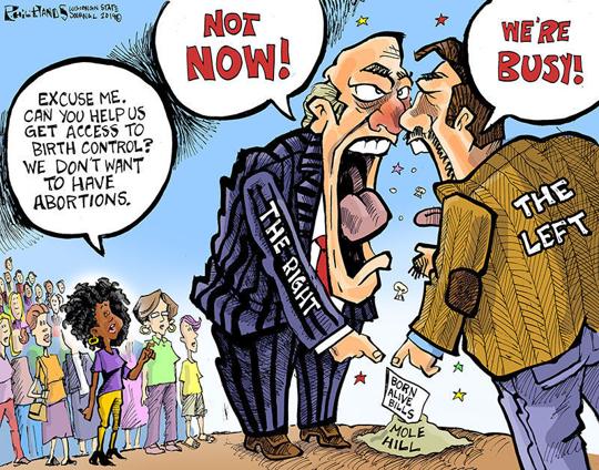 Phil Hands: The battle for abortion rights in editorial cartoons