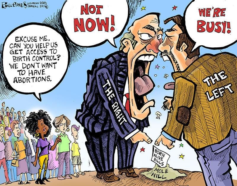 Phil Hands: The battle for abortion rights in editorial cartoons