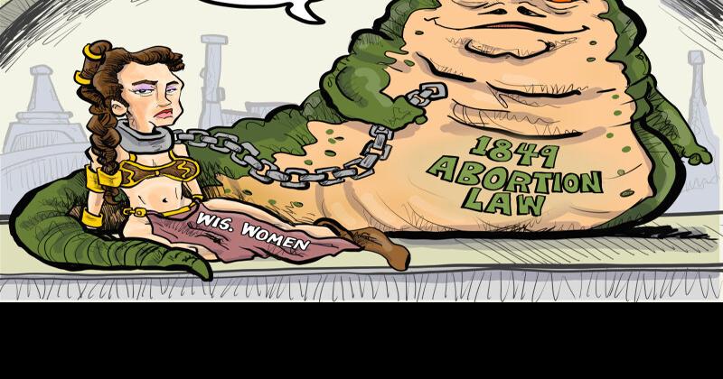Jabba the Hut celebrates the Dobbs decision in cartoon