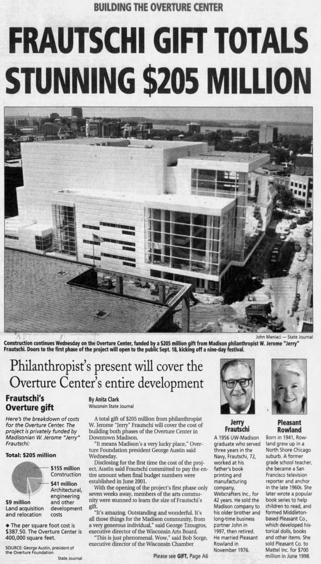 Looking back at Frautschi’s $205 million gift to the arts