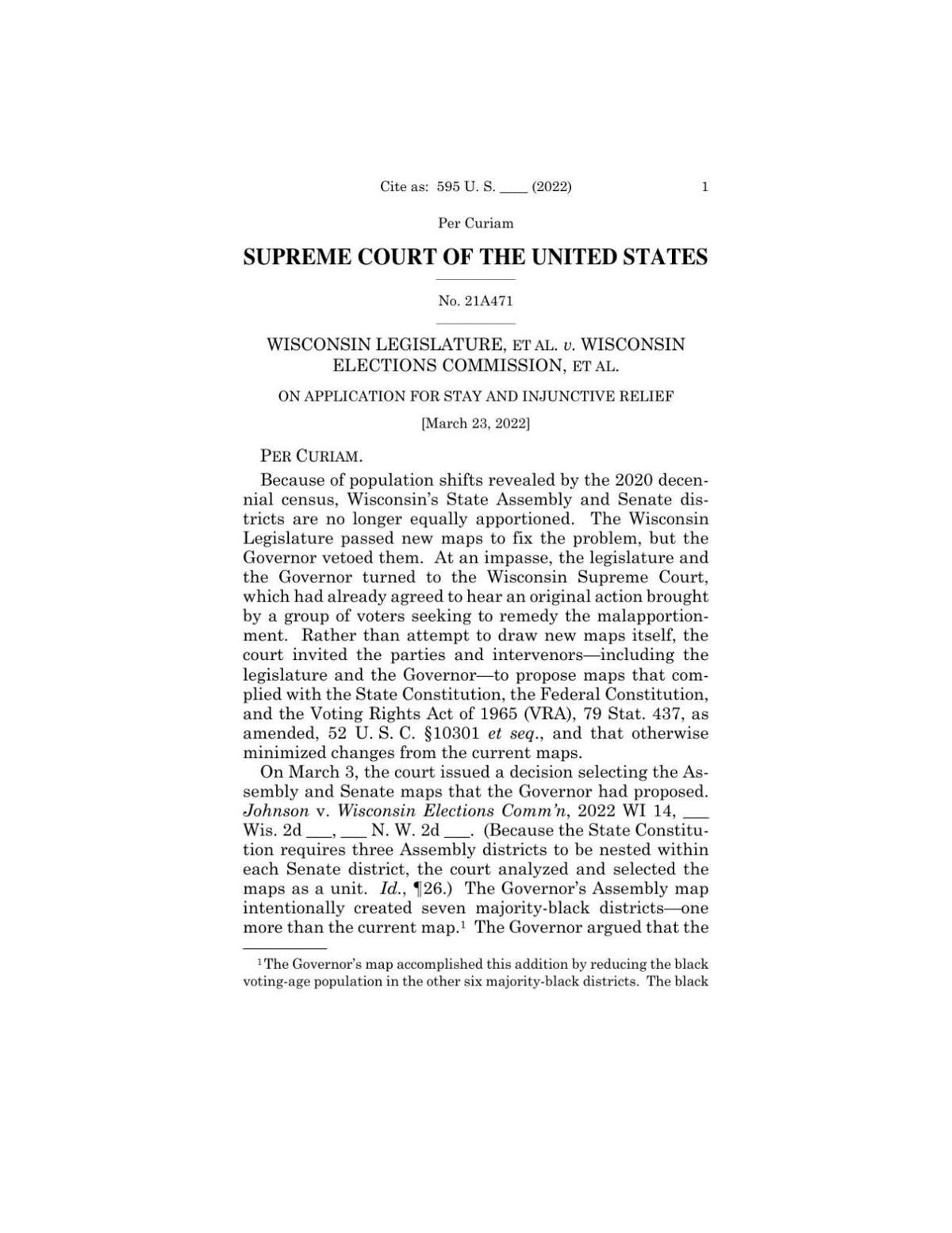 Us Supreme Court Rejects Gov Tony Evers Legislative Maps Accepts
