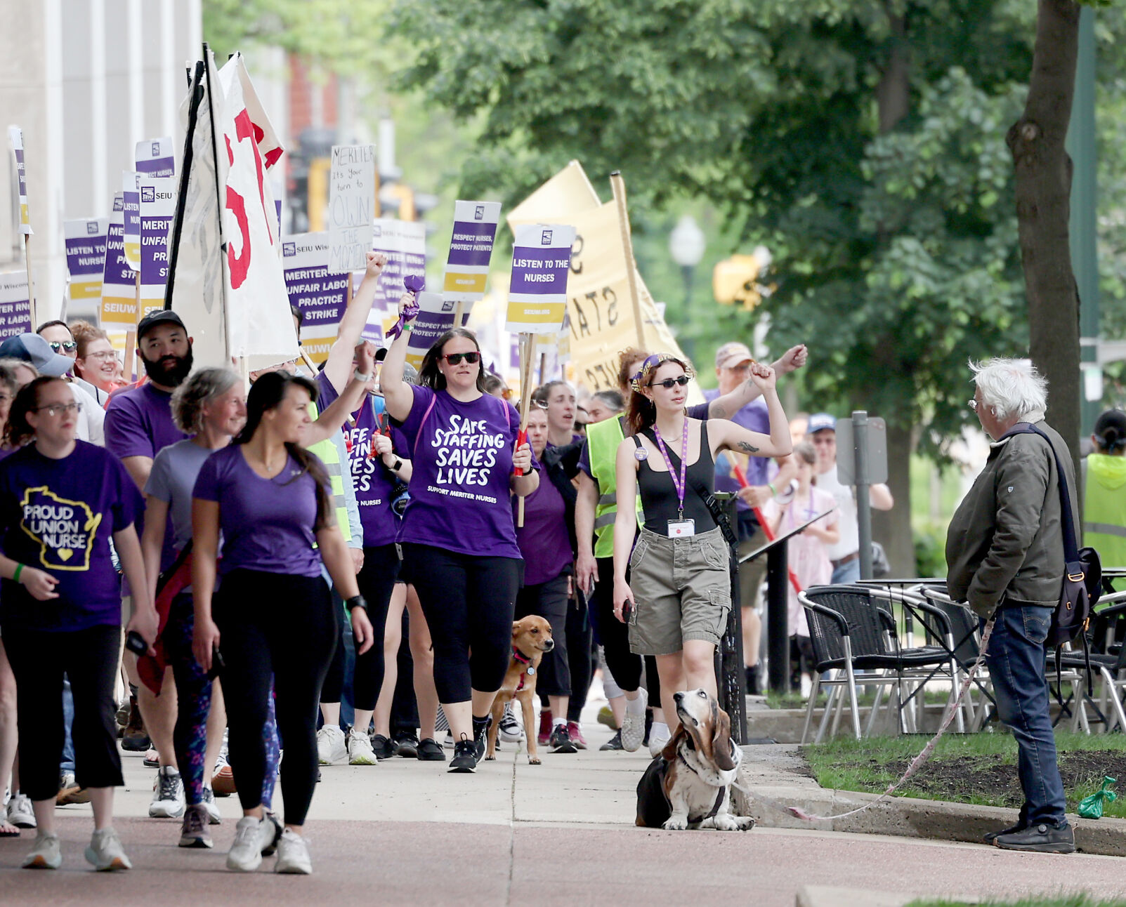 Striking nurses take their fight to the Wisconsin Capitol