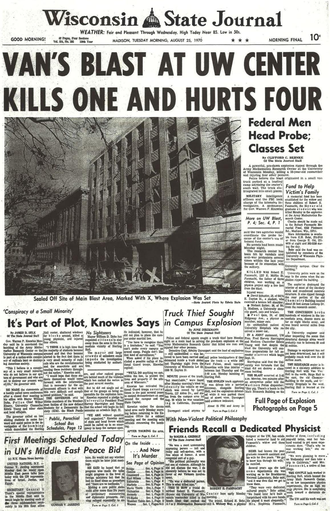 Photos: Remembering the UW-Madison Sterling Hall bombing 50 years ago