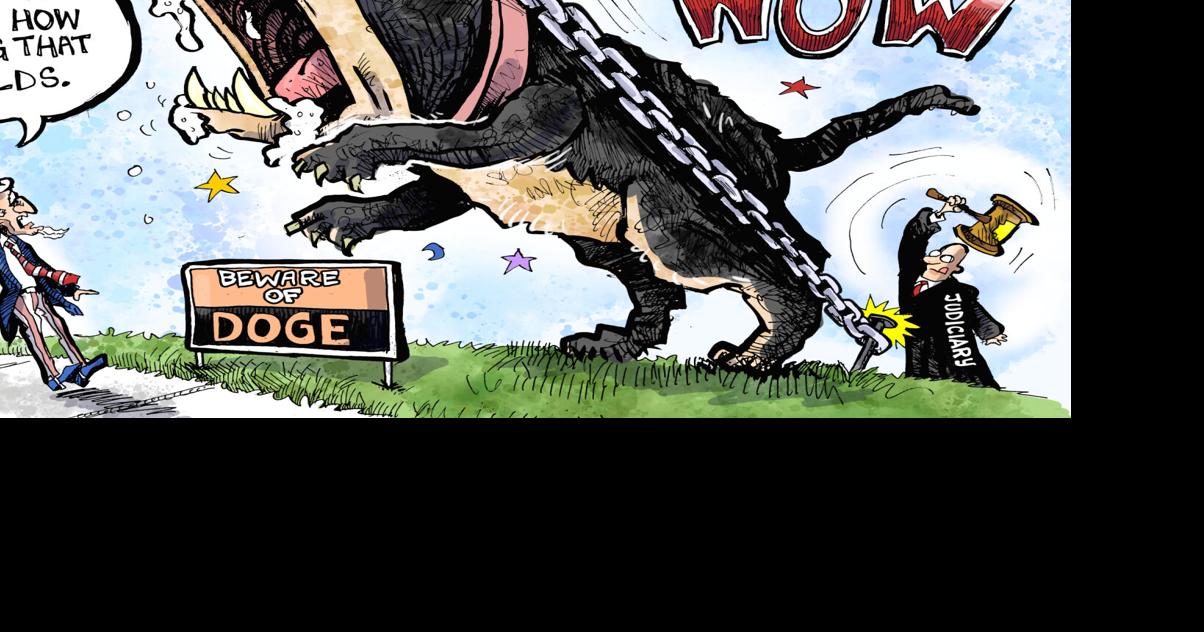 Courts try to curb rabid DOGE dog in Phil Hands' cartoon