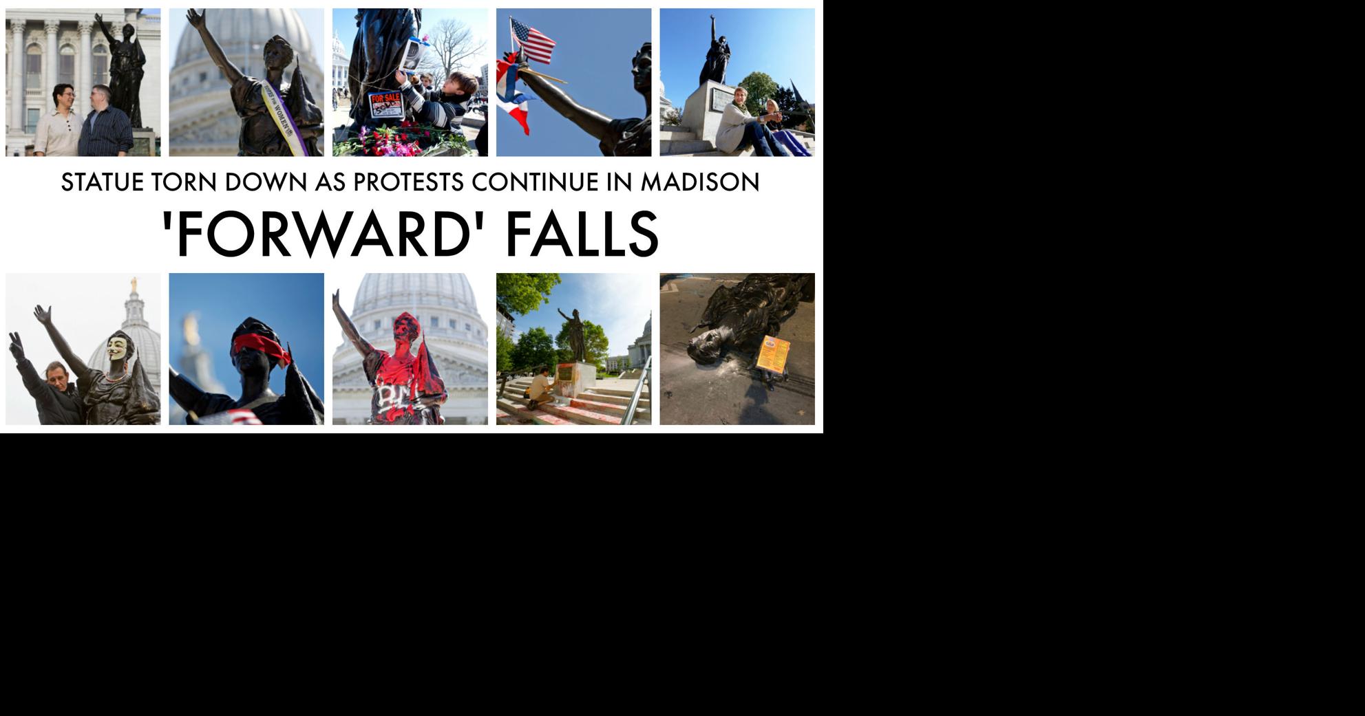 Photos: Look back at Madison's 'Forward' statue through the years as ...