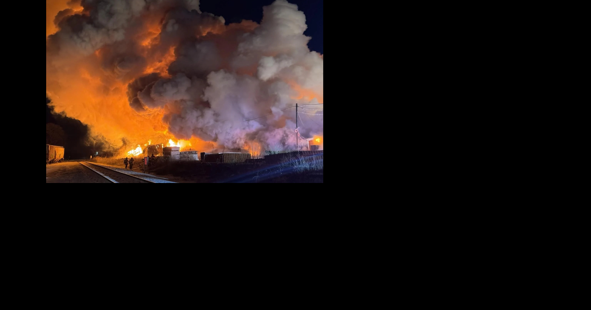 About 30 fire departments battle fire at Anic Lumber