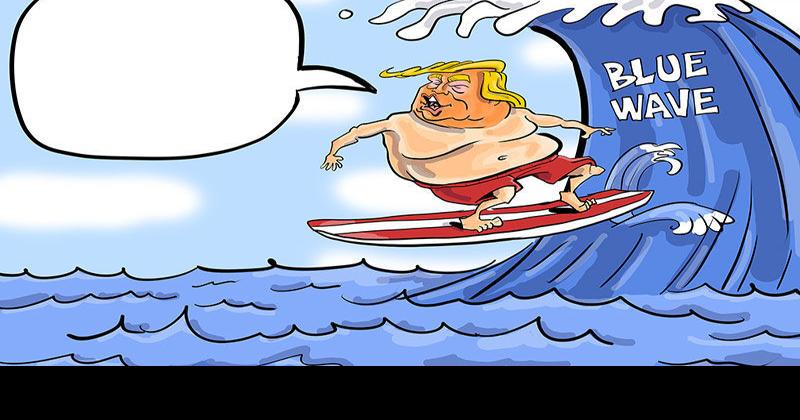 Donald Trump rides a blue wave in this week's You Toon caption contest