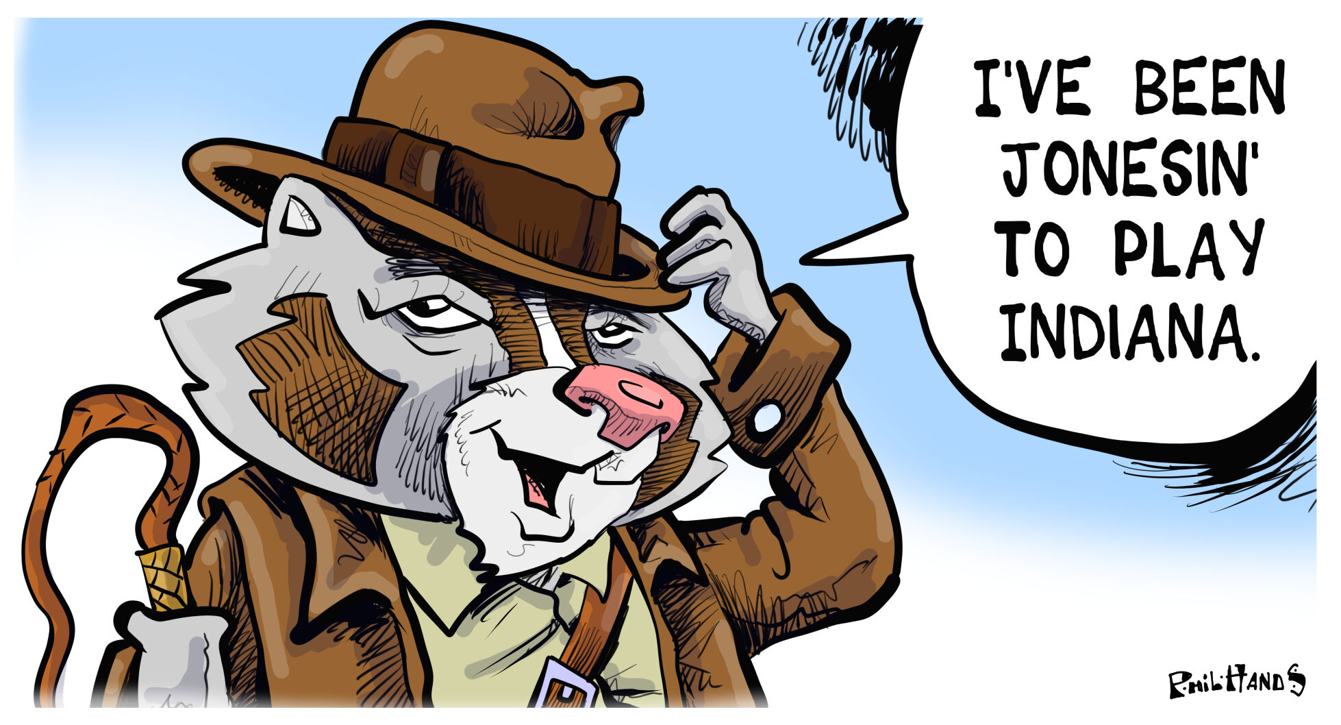 Luke Fickell’s seat warms up in new cartoon from Phil Hands
